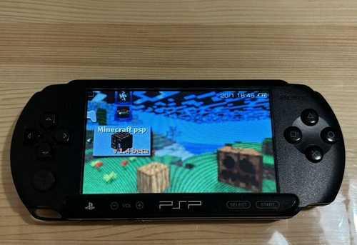 Sony PSP E1008 Street прошитая с играми Майнкрафт