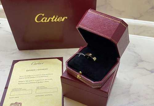 Золотое кольцо cartier 585 пробы с брил-ми