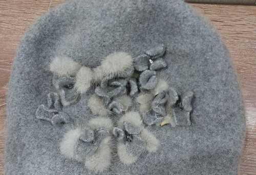 Продам шапку женскую отделка норка