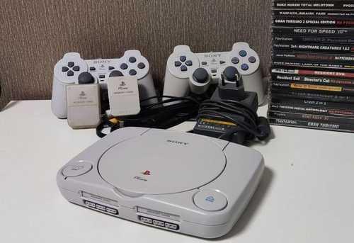 PS ONE, 2 Карты памяти, Джойстик, Блок Питания