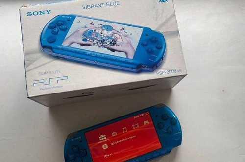 Sony PSP 3008 blue с коробкой