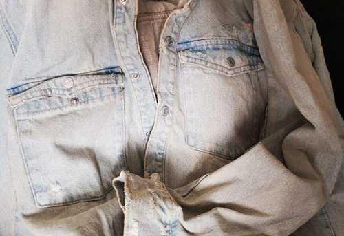 Куртка рубашка джинсовая Zara новая р50
