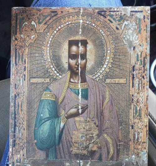 Старинная икона Пантелеймона