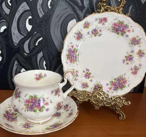 Royal Albert винтажное чайное трио Фиалки