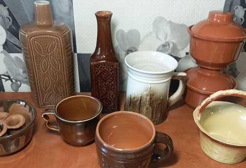Посуда предметы интерьера в коричневых оттенках