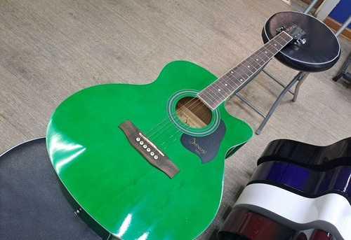 Гитара акустическая зелёная