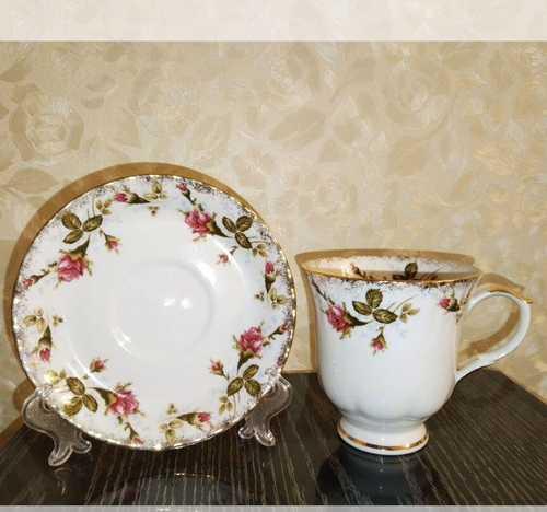 Чайная пара Porcelaine Czech Gold Hands Bohemia