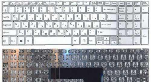 Клавиатура Sony FIT 15, SVF15 белая с подсветкой