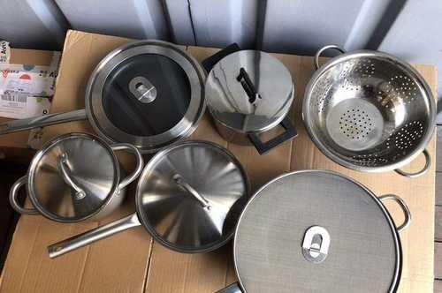 Металлическая посуда IKEA кастрюли и сковородки
