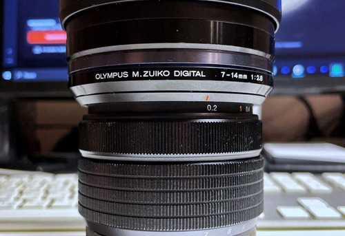 Объектив Olympus ED 7-14 mm f/2.8 Pro Micro 4/3
