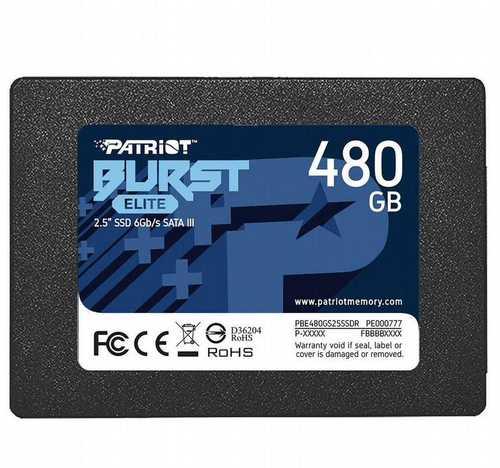 Накопитель SSD Patriot SATA III 480Gb PBE480GS25ss