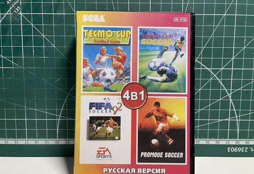 Игра 4в1 Footbal, Fifa, Soccer на Sega