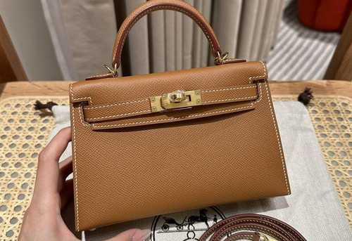 Сумка Hermes kelly mini epsom ck37/gold