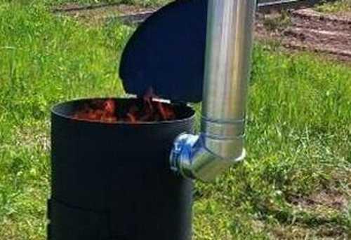 Печь для сжигания мусора Дымок 10-135 литров (4мм)