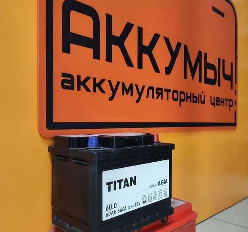 Аккумулятор автомобильный AGM Titan 60 а/ч