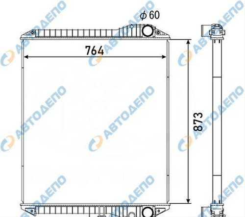 Радиатор охлаждения двигателя hino profia 2010- хи