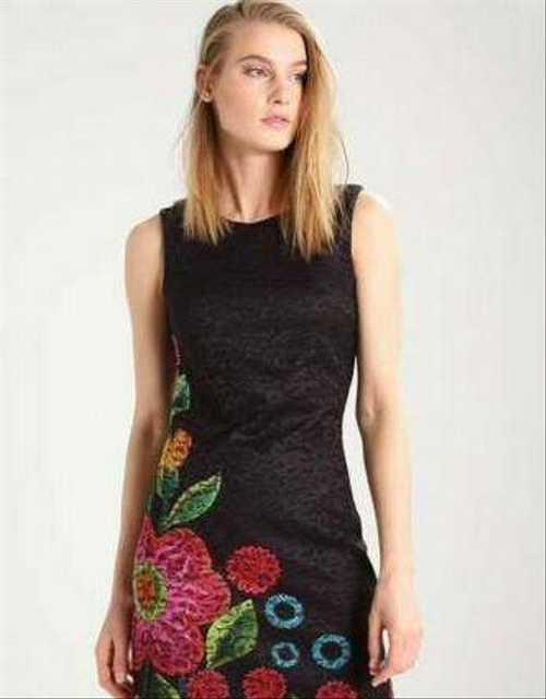 Desigual Кружевное Платье, Размер S/M, Чёрное