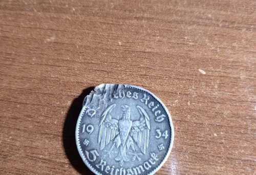 Германская монета 1934г