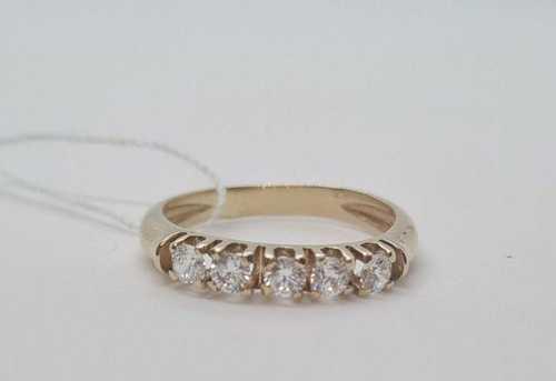Золотое кольцо с фианитами 18,5 размер