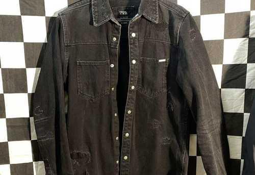Куртка мужская джинсовая черная zara