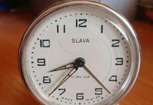 Винтажные часы-будильник Слава