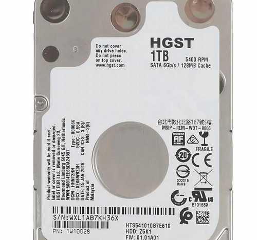 Жесткий диск 1Тб Hgst 2.5" 5400об/мин для ноутбука