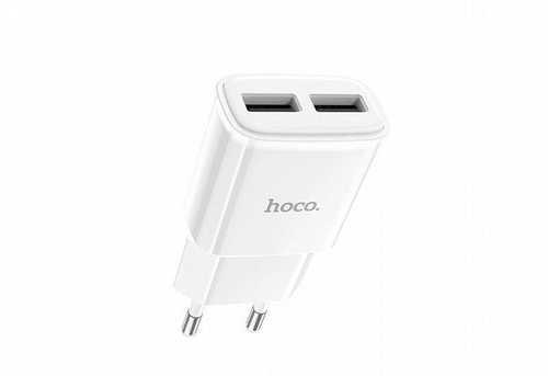 Блок питания hoco C88A Star round 2xUSB 2.4A белый