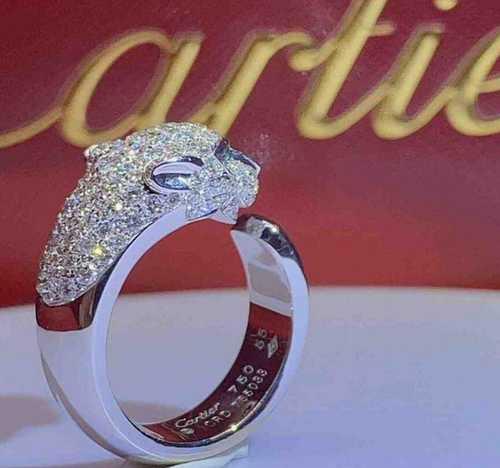 Кольцо Panthère de cartier из белого золота 1,06ct