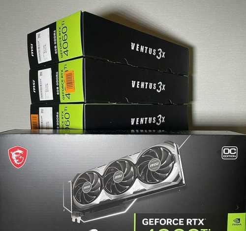 Новая видеокарта MSI RTX 4060ti ventus 3x OC 8gb