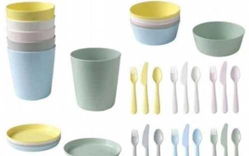 IKEA калас посуда для ребёнка, набор 36 предметов