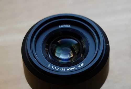 Panasonic lumix 25 mm 1.7 объектив olympus 4/3 mic