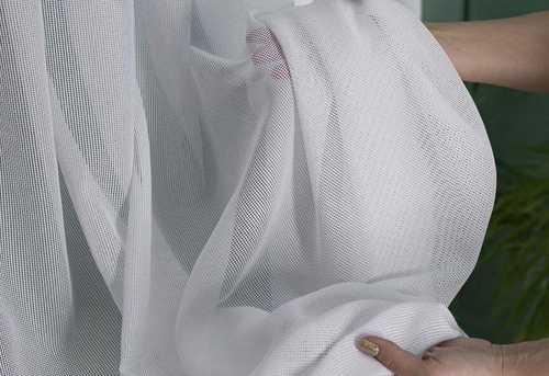 Тюль Катара белый готовый на окна пошив