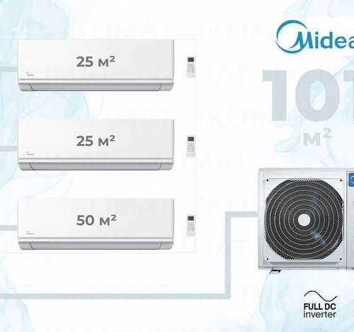 Мульти сплит система Midea M4OB-36HFN8-Q1   2*mmag2-09N8D0-I   mmag2-18N8D0-I