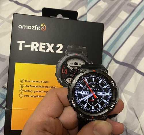 Смарт часы amazfit t rex 2 угольно-чёрный