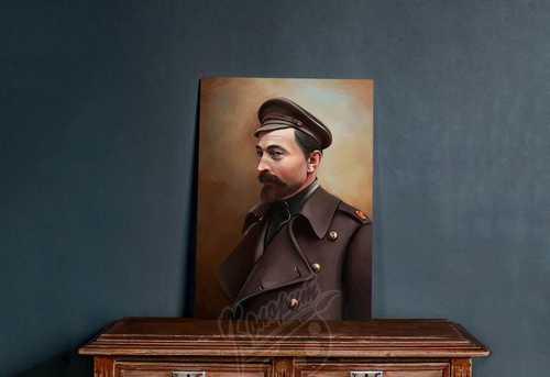 Портрет Дзержинского на холсте 50х70см