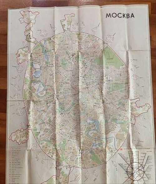Карта туристической Москвы 1988 г