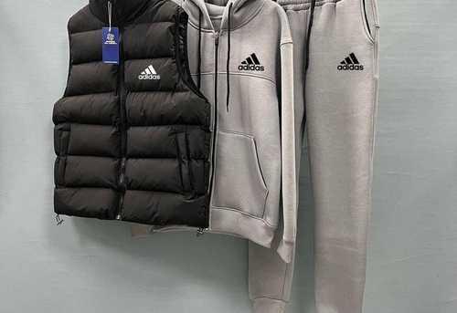 Спортивный костюм мужской с начесом тройка Adidas