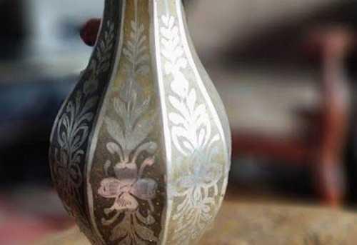 Винтажная латунная ваза Индия 30 см