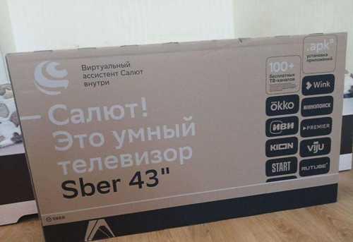 Новый телевизор SMART TV Sber 43" 109см. Гарантия