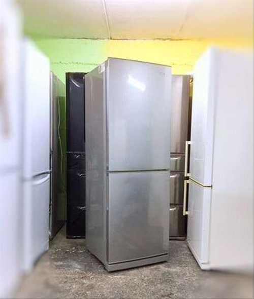 Холодильник металлик бу LG no frost с дисплеем