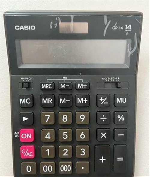 Калькулятор настольный Casio GR-14-W
