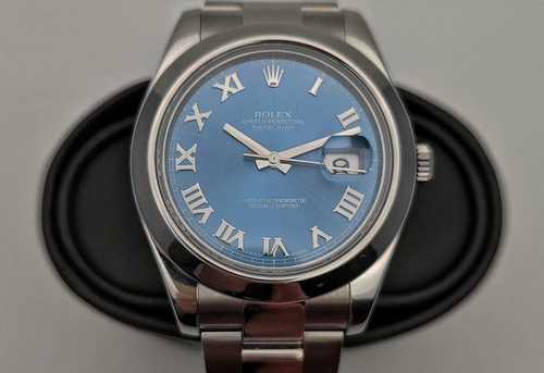 Rolex Datejust 41 Blue Dial Roman Indexes