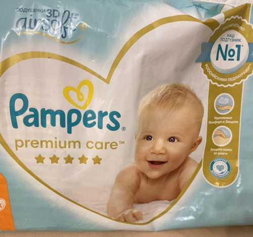 Подгузники pampers premium care 3