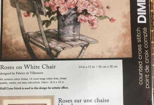 Набор для вышивания dimensions Розы на белом стуле