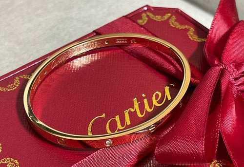 Браслет Cartier Love (тонкий)(камни)