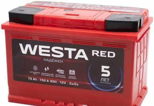 Аккумулятор westa RED 75 Ач 750 А обратная полярно