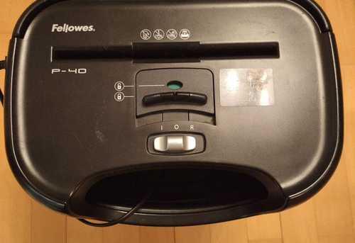 Шредер для уничтожения бумаги fellowes P-40