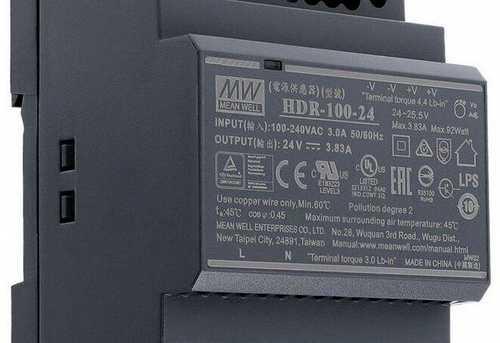 Блок питания HDR-100-24 Mean well 24V 92W