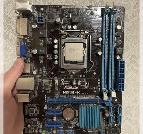 Материнская плата asus h61m k lga1155