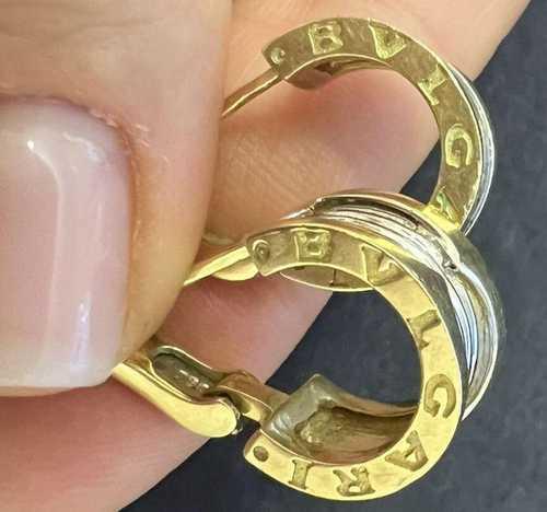 Серьги Bvlgari b.zero 1 gold hoop 750 проба